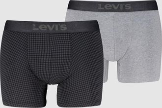 Levi's Denim Ging Boxer Brief - 2 pack - Herren - Schwarz / Schwarz