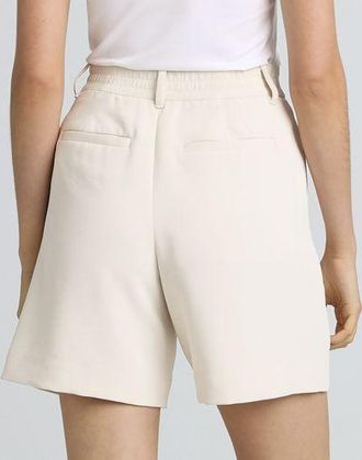 Lands End Bundfalten-Shorts aus Crêpe 18 cm, Damen, Größe:46 regular, Weiß, Baumwolle/Polyester, by Lands End