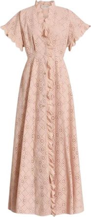 Alberta Ferretti Femme, Robes, Rose, Taille: 36 FR Robe en dentelle Sangallo