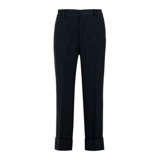 N&deg;21 Schwarze Crop Hose mit Falte - - Trousers - Damen - Schwarzk - 2XL