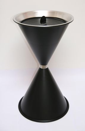 Szagato Standaschenbecher Diabola 71x40 cm + 25 kg Quarzsand schwarz Marke Szagato Made in Germany (Industrie Standaschenbecher modern Design Aschenbecher gro