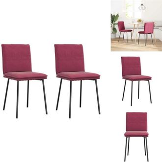 vidaXL Vidaxl - Esszimmerstühle 2 Stk. Weinrot Samt - Esszimmerstuhl - Esszimmerstühle - Stuhl - Küchenstuhl
