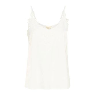 Cream Wei&szlig;es Spitzen Top mit Verstellbaren Tr&auml;gern - - Tops - Damen - Wei&szlig; - 3XL