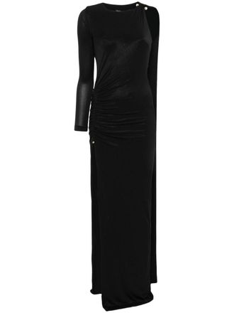 Nissa robe longue à dos ouvert - Noir