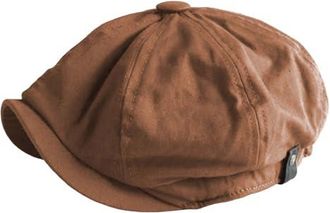 Generic Chapeau Barrette en Cuir Béret Casquettes Newsboy Casquette Langue Casquette Hommes et Femmes Modèles Casquette Réglable Britannique Rétro Newsboy Cap