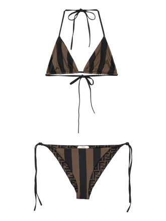 Fendi Gemusterter Bikini - Braun