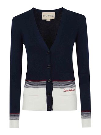 Valentino Garavani Cardigan - Bleu Foncé
