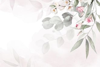 OEM Carta Da Parati Fotografica Per Bambini Con Rampicanti, Fiori, Foglie E Ramoscelli, Modello Dwk417, 200x135