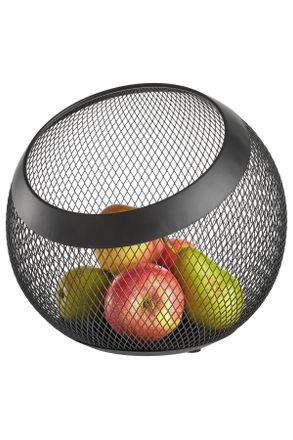 Justinus Bestecke Obstkorb Life Style, Schwarz, Metall, rund, 23x20x23 cm, Essen & Trinken, Geschirr, Schalen & Sch&uuml;sseln, Obstschalen