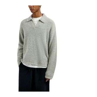 Olaf Hussein Signature Strickpolohemd - - Tops - Herren - Grau - M