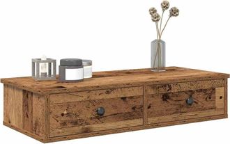 Generic Wandregal mit Schubladen, Stilvoller Geschlossener Aufbewahrungsorganisator, Schwebender Schrank aus Holzwerkstoff f&uuml;r Wohnzimmer, Schlafzimmer und He