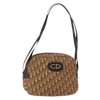 Dior Sac bandouli&egrave;re Trotter en toile Pre-owned - Femme - Pre-owned - Brun - Taille: ONE Size