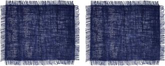 Mikasa Mikasa Jute Tischsets, 2er Set, Blaue rechteckige Tischsets für rustikale Esstische, 35 x 45cm, rutschfeste Tischsets | Naturdesign