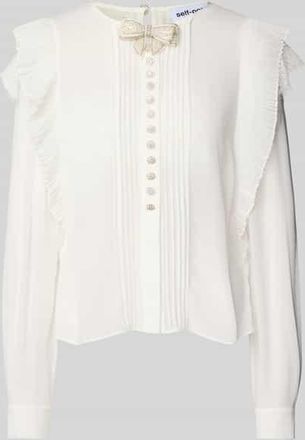 Self Portrait Hemdbluse mit Knopfleiste