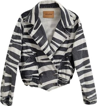 Retrof&ecirc;te Veste courte en jean - Femme - Vestes - Multicolore - Taille: 34 FR