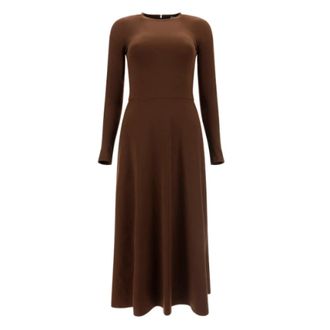 Balenciaga Braunes Langes Kleid mit Handschuhen - - Dresses - Damen - Braun - S