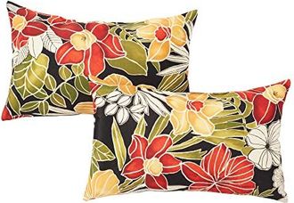 Greendale Home Fashions Aloha Dekokissen, rechteckig, 2 St&uuml;ck, f&uuml;r den Au&szlig;enbereich