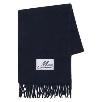 Marni Homme, Accessoires, Bleu, Taille: ONE Size &Eacute;charpe en alpaga bross&eacute;