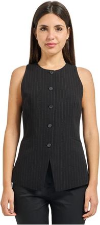 HUGO BOSS Femme, Vestes, Noir, Taille: 38 FR Gilet Jacket