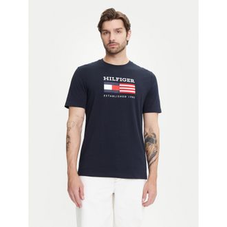 Tommy Hilfiger T-Shirt American Monotype MW0MW39843 Dunkelblau Regular Fit