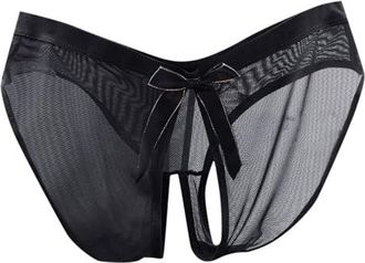 Generic Culotte sans Couture Femme Culotte Femme sans Couture Culotte Femme De Classique String Transparent Dentelle R&eacute;glable Noeau Mesh Sexy pour Rendez-Vous