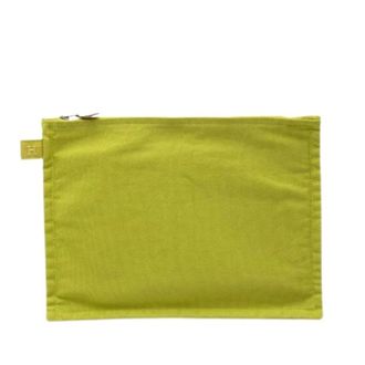 Herm&egrave;s Pochette en toile Pre-owned - Femme - Pre-owned - Vert - Taille: ONE Size
