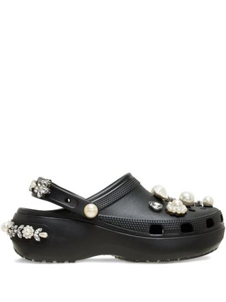 Simone Rocha x Crocs Mules mit Plateau - Schwarz