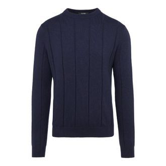 Bomboogie Homme, Pulls, Bleu, Taille: XL Pull ras du cou en laine et cachemire