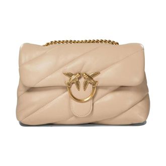 Pinko Pinko, Femme, Sacs, Beige, Taille: ONE Size Love Puff Classic Shoulder Bag