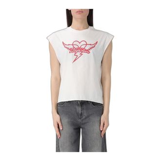 Zadig&Voltaire T-shirt sans manches imprim&eacute; graphique - Femme - Tops - Blanc - Taille: 40 FR