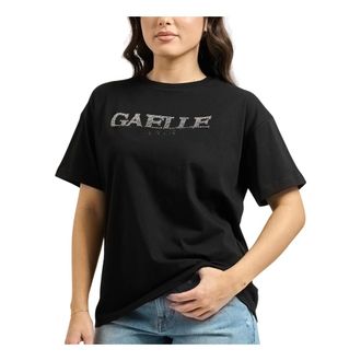 Ga&euml;lle Paris Femme, Tops, Noir, Taille: 38 FR T-shirt Coupe Droite