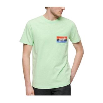 Superdry Gestreiftes Cali T-Shirt - - Tops - Herren - Gr&uuml;n - L