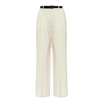 Dolce & Gabbana Hose mit G&uuml;rtel - - Trousers - Damen - Beige - XS