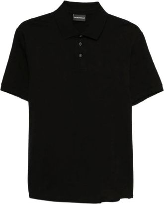 Emporio Armani Homme, Tops, Noir, Taille: 2XL Logo Cotton Polo