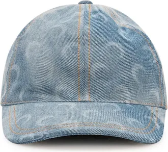 Marine Serre Femme, Accessoires, Bleu, Taille: ONE Size Moon Denim Baseball Cap