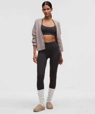 lululemon Wool-Blend Cable-Knit Leg Warmers - Gr&ouml;&szlig;e L/XL in Heathered Misty Grey