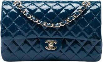 Chanel Sac bandouli&egrave;re vintage double rabat Pre-owned - Femme - Pre-owned - Bleu - Taille: ONE Size