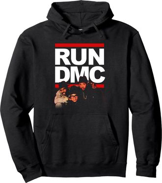 Run DMC Offizielles Red Outline-Foto von Run DMC Pullover Hoodie