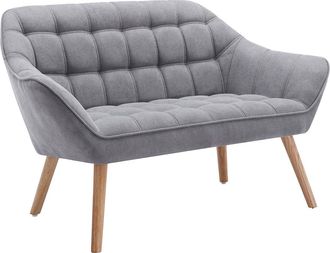 Vente-Unique Sofa 2-Sitzer - Stoff - Grau - Caserta