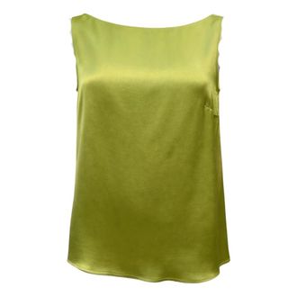 Maliparmi Maliparmi, Femme, Tops, Vert, Taille: 36 FR Haut &agrave; encolure bateau avec dos en V profond