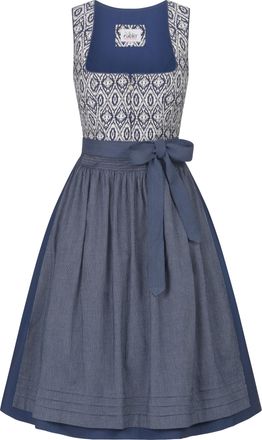N&uuml;bler Dirndl N&Uuml;BLER Dirndl midi Gudrun, Damen, Gr. 34, EURO, blau, Obermaterial: 100% Baumwolle CO., Kleider, Topseller