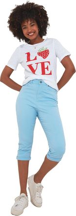 Joe Browns Damen Basic Caprihose aus Stretch-Baumwolle, Enge Passform Lässige Hose, türkis, 42