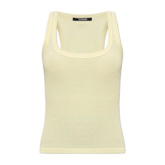 Jacquemus Top en tissu c&ocirc;tel&eacute; - Femme - Tops - Jaune - Taille: 38 FR