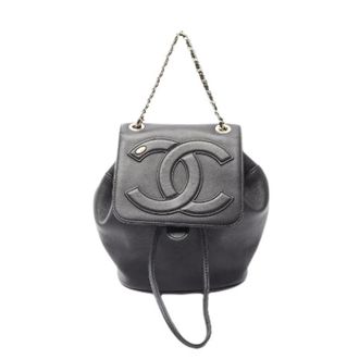 Chanel Pre-owned Coco Mark Lambskin Backpack - - Pre-owned - Damen - Schwarzk - ONE SIZE