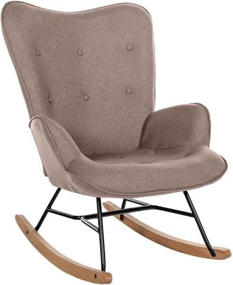 Clp Fauteuil &agrave; bascule de la Sanka en tissu Tortora
