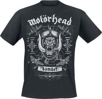 Motörhead Bomber Planes Homme T-Shirt Manches Courtes Noir XL 100% Coton Regular/Coupe Standard