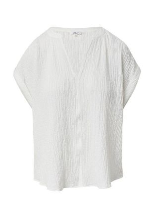 s.Oliver Blusentop Bluse Strukturierte Bluse aus Viskosemix