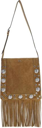 Valentino Garavani Hobo Bags - Suede Shoulder Bag With Silver Studs - Gr. unisize - in Braun - f&uuml;r Damen