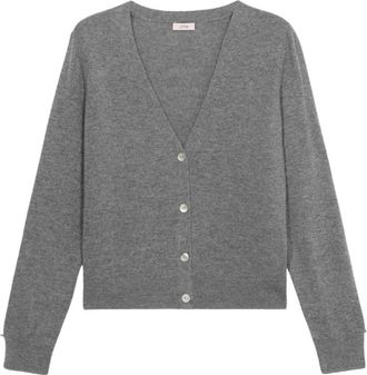 Oltre Femme, Pulls, Gris, Taille: 44 FR Cardigan en laine et cachemire