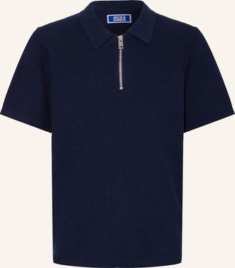 Jack & Jones Jack&Jones Strick-Poloshirt blau